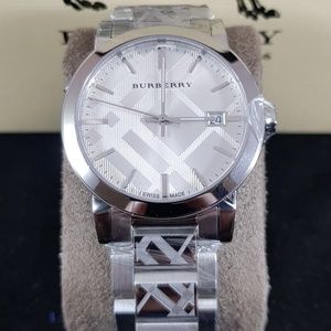 Burberry Accessories | Check Stamped Classic Round Dial Watch | Poshmark